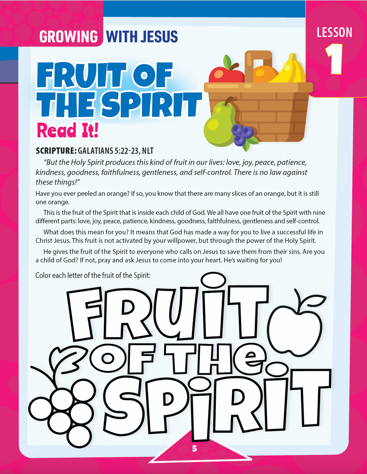 Fruit of the Spirit VBS – UMI (Urban Ministries, Inc.)